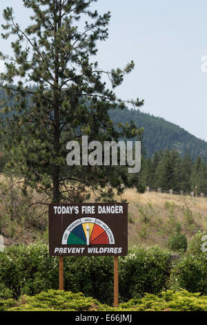 Today's Fire Danger Status Sign, Montana, USA Stock Photo - Alamy