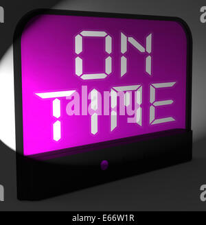 Just in Time Digital Clock Meaning Not Too Late Stock Photo - Alamy