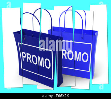 Promo Bags Showing Discount Reduction Or Sale Stock Photo - Alamy
