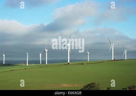 PENRYN, CORNWALL, UK. A wind farm (windmill) to produce renewable Stock ...