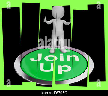 Join Us Button Showing Joining Membership Register Stock Photo - Alamy