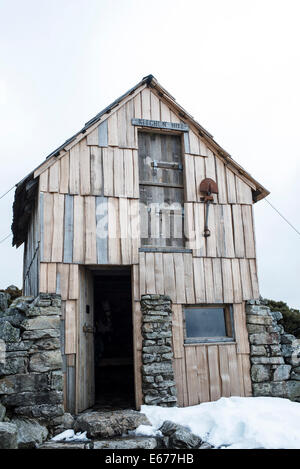 Australia, Tasmania, Overland Track. Hut in 'Cradle Mountain-Lake St ...