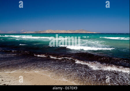 Tingaki Beach between Kos town and Tingaki, with Pserimos Island in the ...