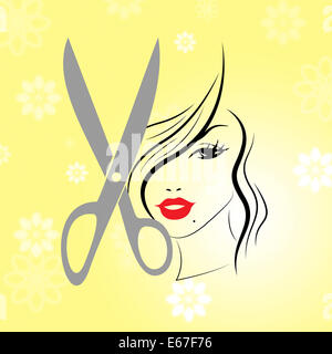 Hair Haircut Meaning Hairstyle Haircare And Adult Stock Photo - Alamy