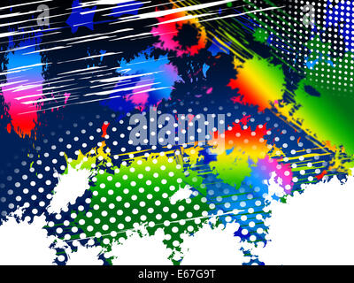 Splash Color Indicating Paint Colors And Splat Stock Photo - Alamy