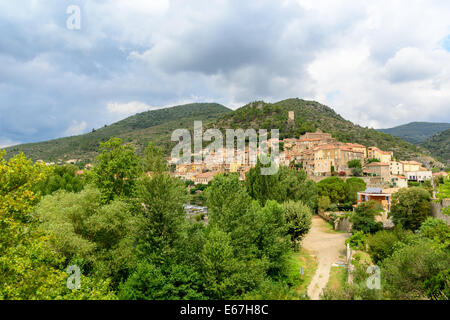 Roquebrun and River Orb, Hérault, Languedoc-Roussillon, France Stock Photo - Alamy
