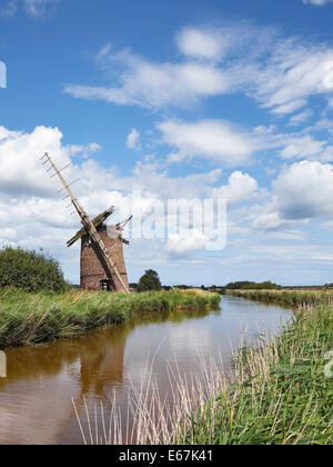 Brograve drainage windmill Norfolk Broads on the New Cut from Horsey ...