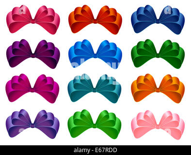 set of festive bows Stock Photo - Alamy