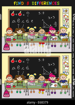 game for children: find 8 differences Stock Photo - Alamy