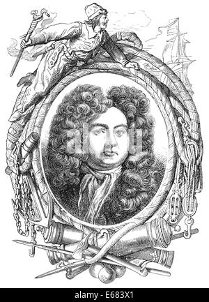 CLOUDESLEY SHOVELL (1650-1707) English naval officer painted by Michael ...