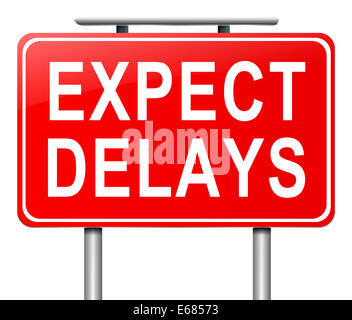 Expect delays road sign Stock Photo - Alamy