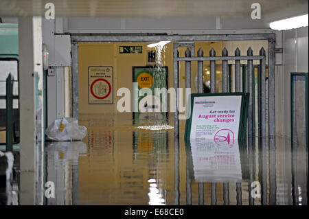 Worthing Station under water after freak weather caused by the tail end ...