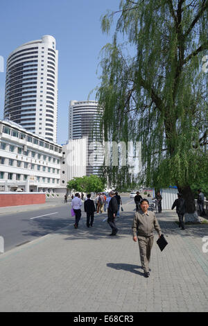 Pyongyang, North Korea, Asia, A street scene in Pyongyang Stock Photo ...