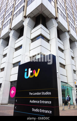 ITV Building, London South Bank in the Snow Stock Photo - Alamy