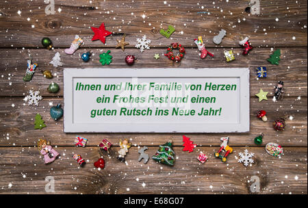 Christmas card with frame of hearts snowflakes and glitter Stock Photo ...