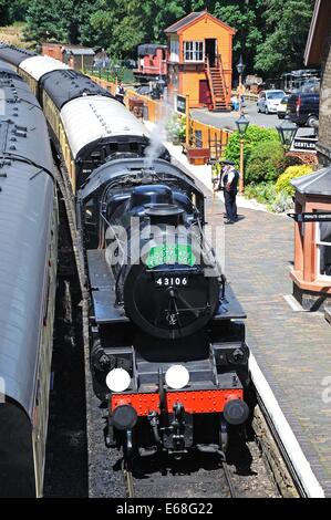 Ivatt class 4 number 43106 Steam Locomotive seen on the West Somerset ...