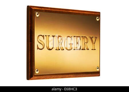 Surgery Sign Exterior Stock Photo - Alamy