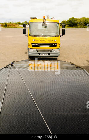 daf recovery vehicle towing a lorry on a british dual carriageway Stock ...