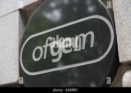 Ofgem stone carved sign logo government office Stock Photo - Alamy