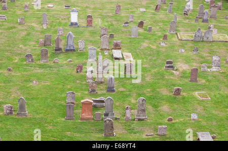 Top view of an old Scottish graveyard Stock Photo - Alamy