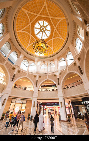 Atrium dome multi floor retail stores shops the Dubai Mall world's ...