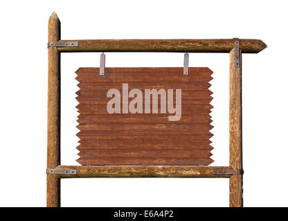 Rustic western style blank highway message sign isolated Stock Photo ...