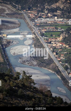 overview above the Var river valley near Nice Stock Photo - Alamy