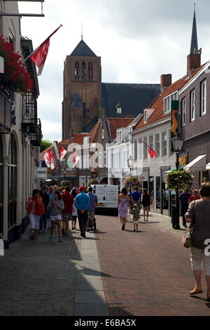 Street with church, Sluis, Netherlands Stock Photo - Alamy