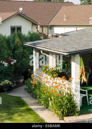 Backyards in Residential Middle Class Neighborhood, USA Stock Photo - Alamy