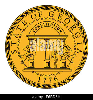 The State Seal of Georgia on a white background Stock Photo - Alamy