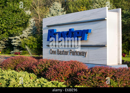 The headquarters of Baxter International Inc., in Deerfield, Illinois ...