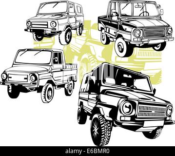 Off-Road Cars - set Stock Photo - Alamy