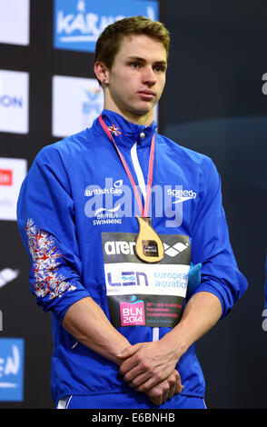 Benjamin Proud after the Men's 50m Freestyle on day five of the ...