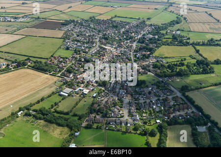 An aerial view of the Northamptonshire village of Ringstead and ...