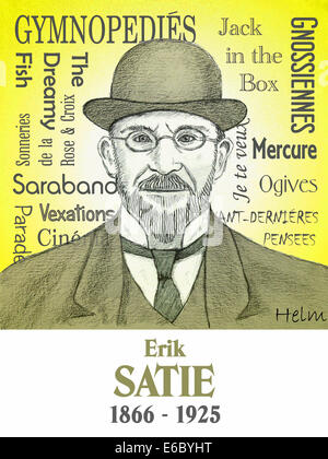 Erik Satie, portrait, French composer,1866 - 1925 Stock Photo - Alamy