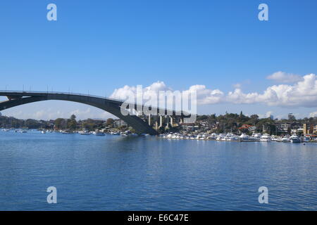Gladesville bridge west of Sydney links suburbs huntleys point and ...