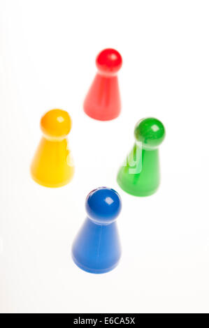 Four red pawns Stock Photo - Alamy