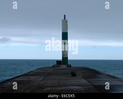 Stone jetty in Aberystwyth Wales UK Stock Photo - Alamy