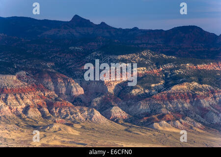 Utah. USA. View of Pavant Range from Sevier Plateau. Fishlake National ...
