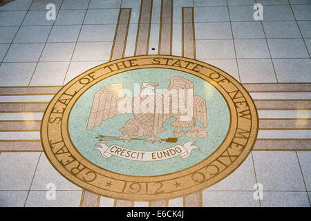 New Mexico state seal at the Four Corners Monument Stock Photo - Alamy