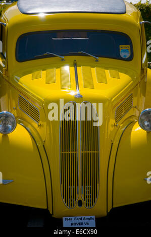 ford pop hot rod rods popular anglia bright yellow car cars Stock Photo ...