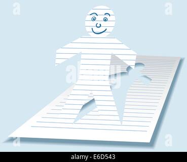 Paper Cutout Man Stock Vector Image & Art - Alamy