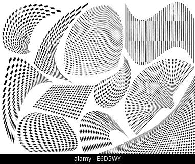 Set of editable vector dot grid design elements Stock Vector Image ...