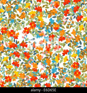 Flowers and plants. Summer. Multicolored pattern Stock Vector Image ...