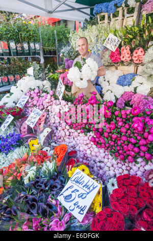 England, London, Tower Hamlets, Shoreditch, Columbia Road Flower Market ...