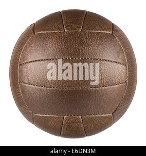 Traditional soccer game with a leather ball Stock Photo - Alamy