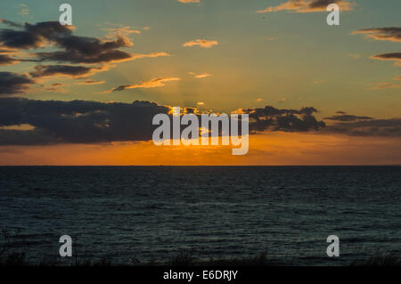 Beautiful Sunset in Hunstanton, Norfolk over the sea Stock Photo - Alamy