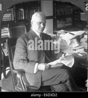 Colonel George W. Goethals Sitting at Desk Reading Documents, "Col ...