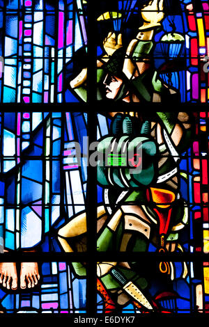 Paratrooper hanging from church, St. Mere Eglise, Normandy, France ...