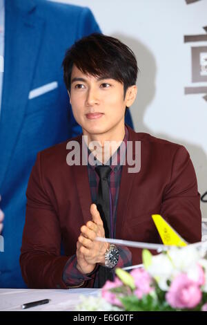 Shanghai, China. 21st Aug, 2014. Actor Chun Wu attends a commercial ...